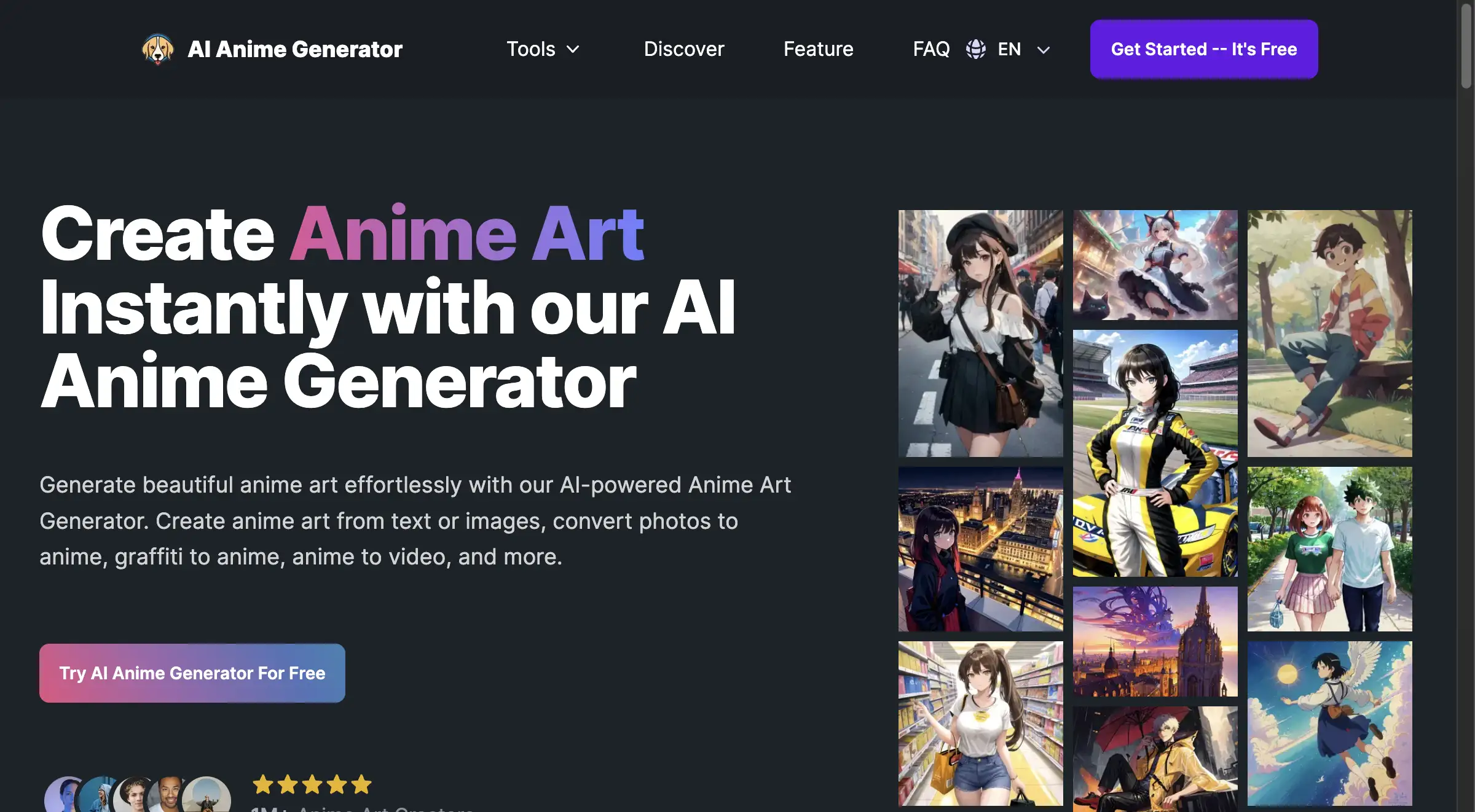 AI Anime Generator: Create beautiful anime art effortlessly with AI ...