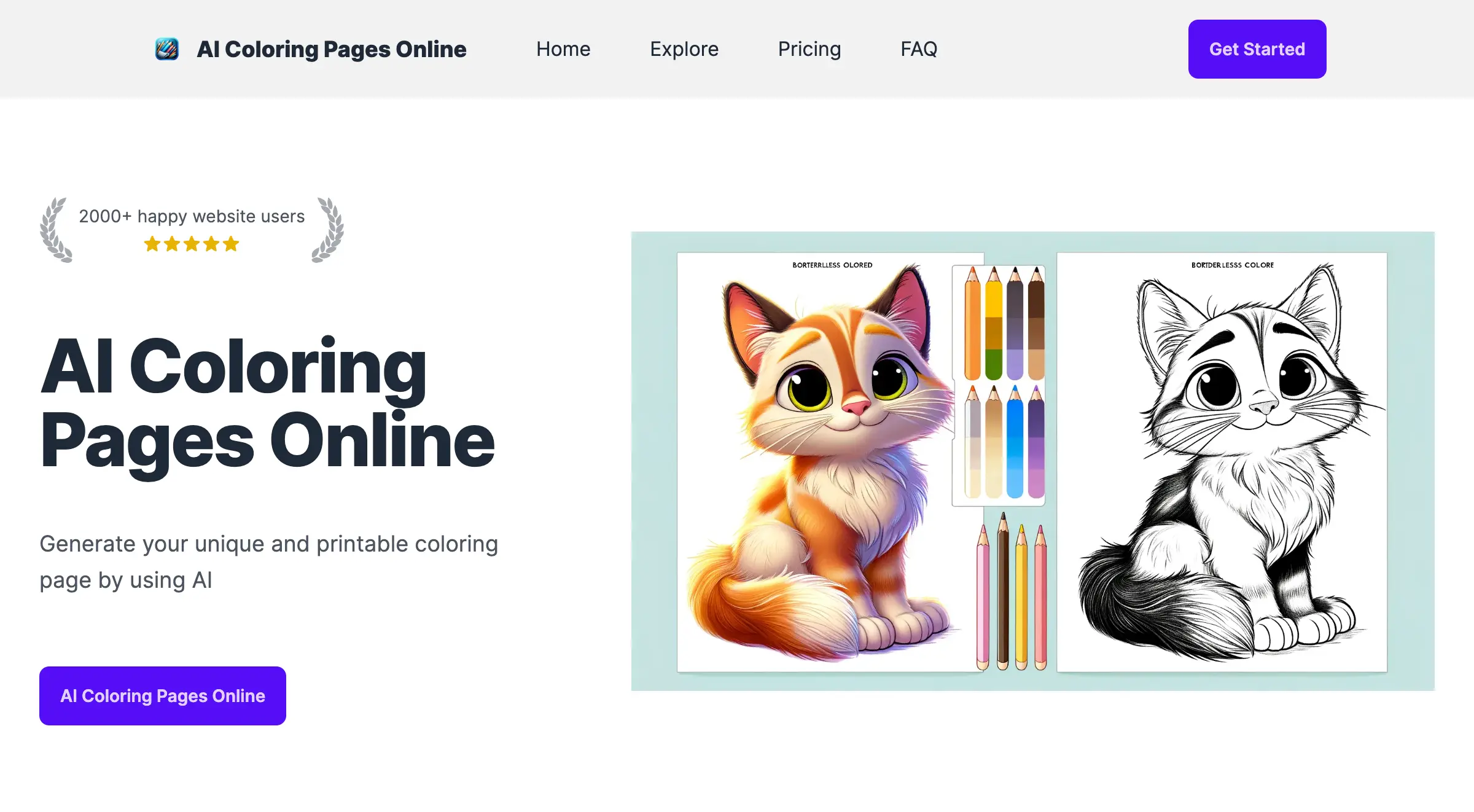 AI ColoringPage Online: Coloring pages - AI With Me