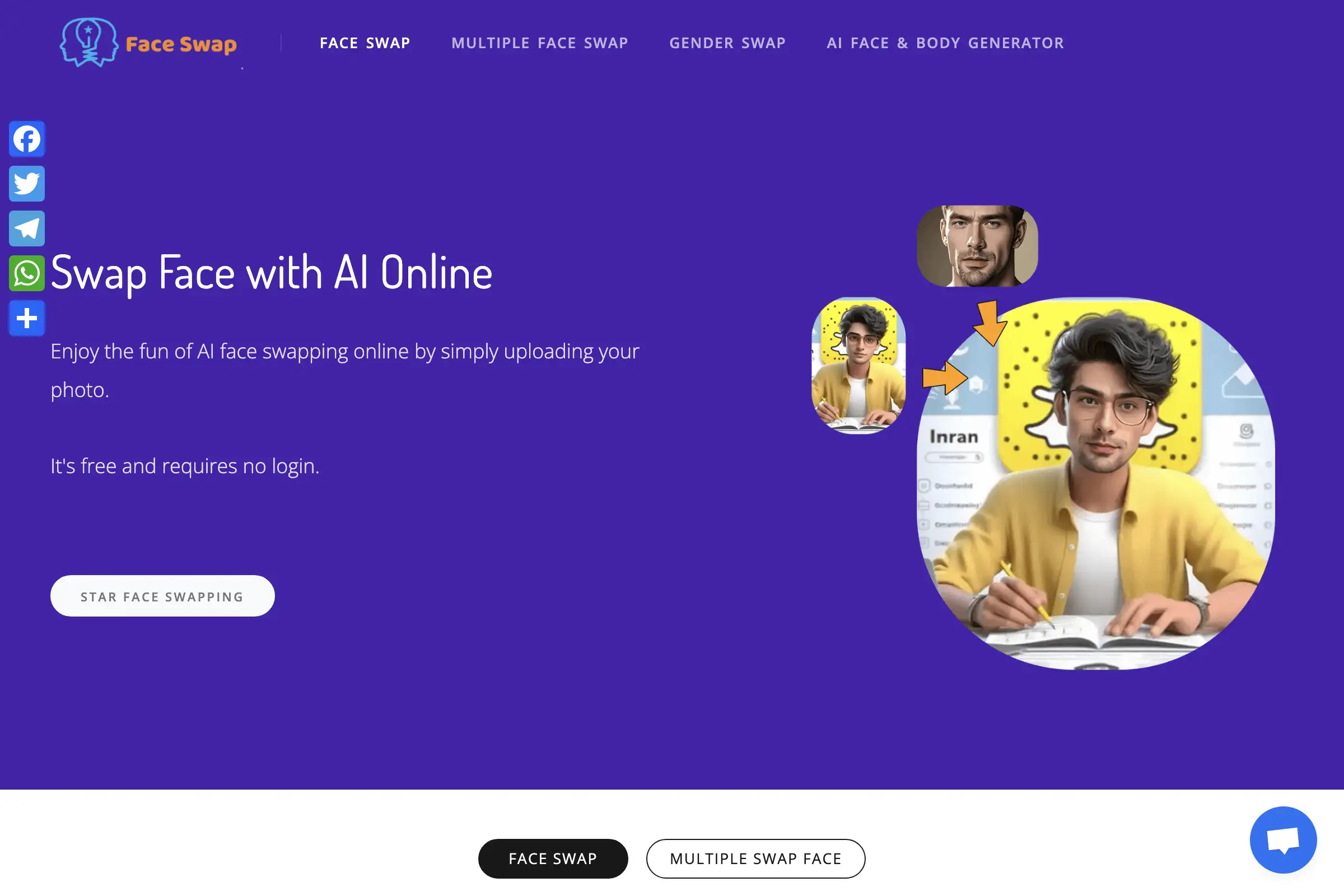 Face swap AI: Face Swap AI allows users to effortlessly swap faces in ...