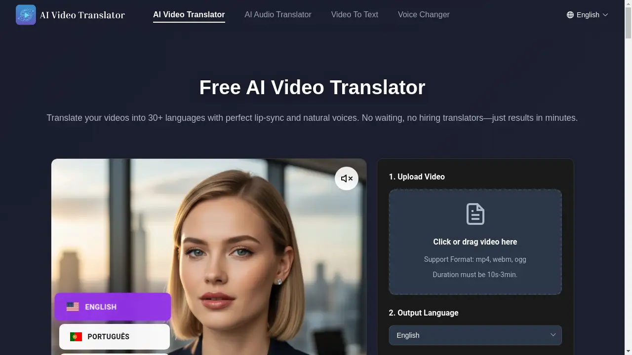 AI Video Translator: A free AI video translator with lip-sync and auto ...