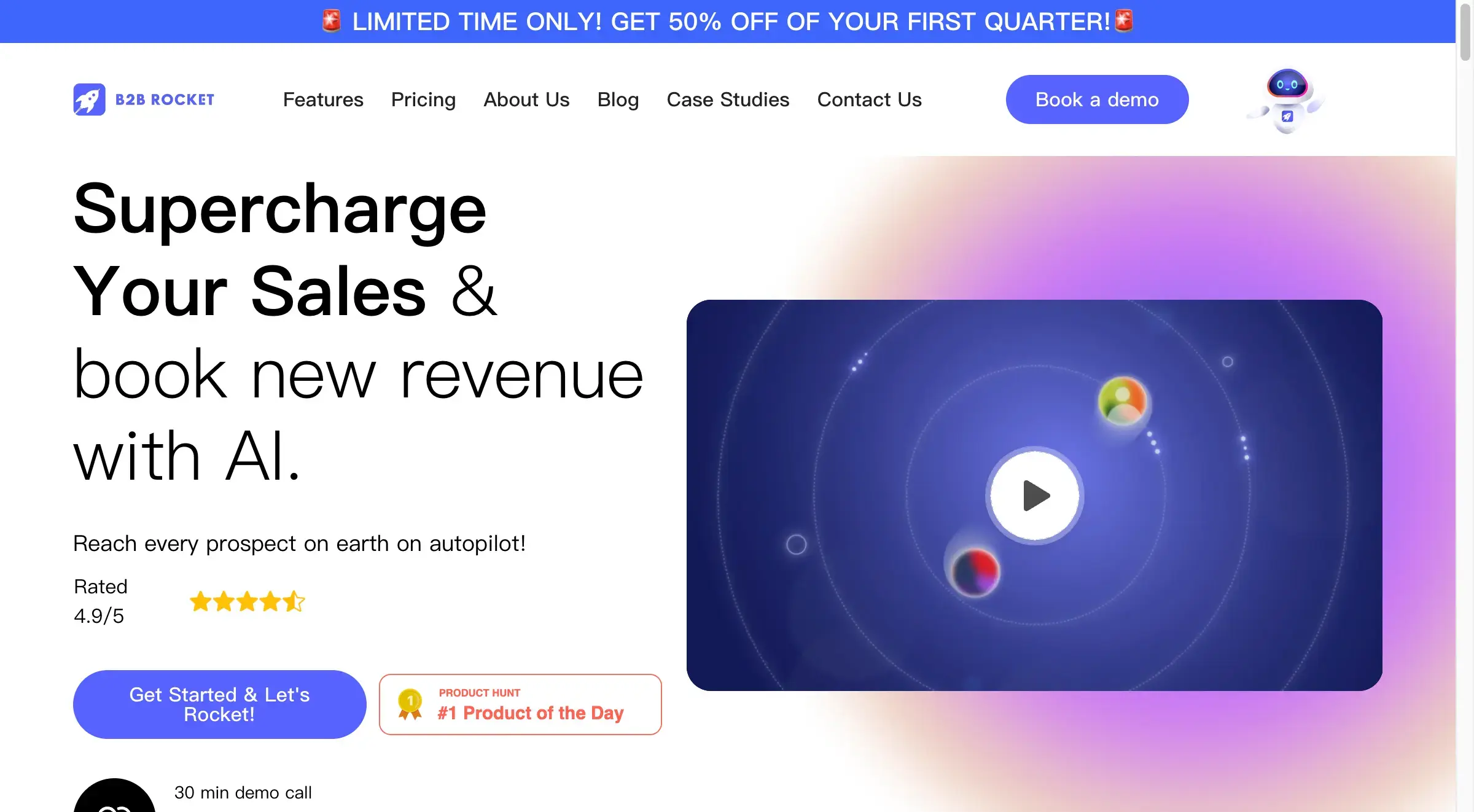 B2B Rocket: B2B Rocket：AI驱动的促进B2B销售平台。 - AI With Me