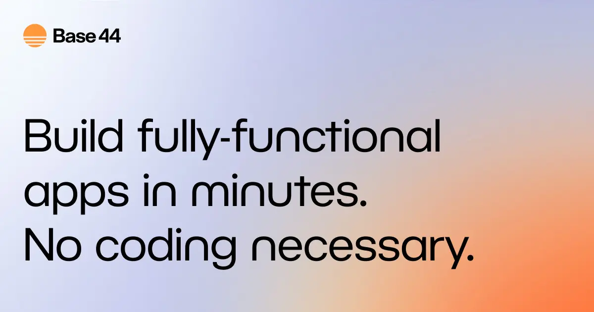 Base44: Base44 is an AI-powered platform for building fully-functional apps with no code ...