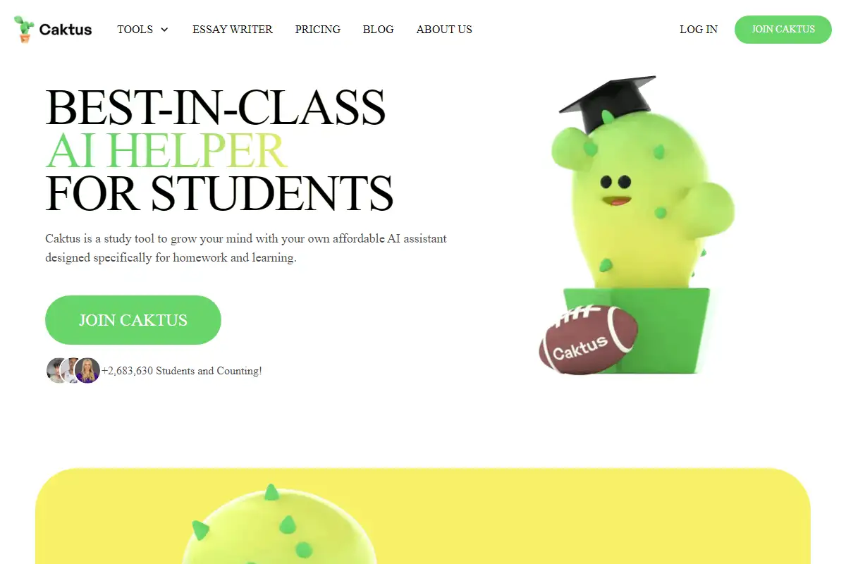 Caktus AI | AI Assistant for Students: Caktus is a study tool designed ...