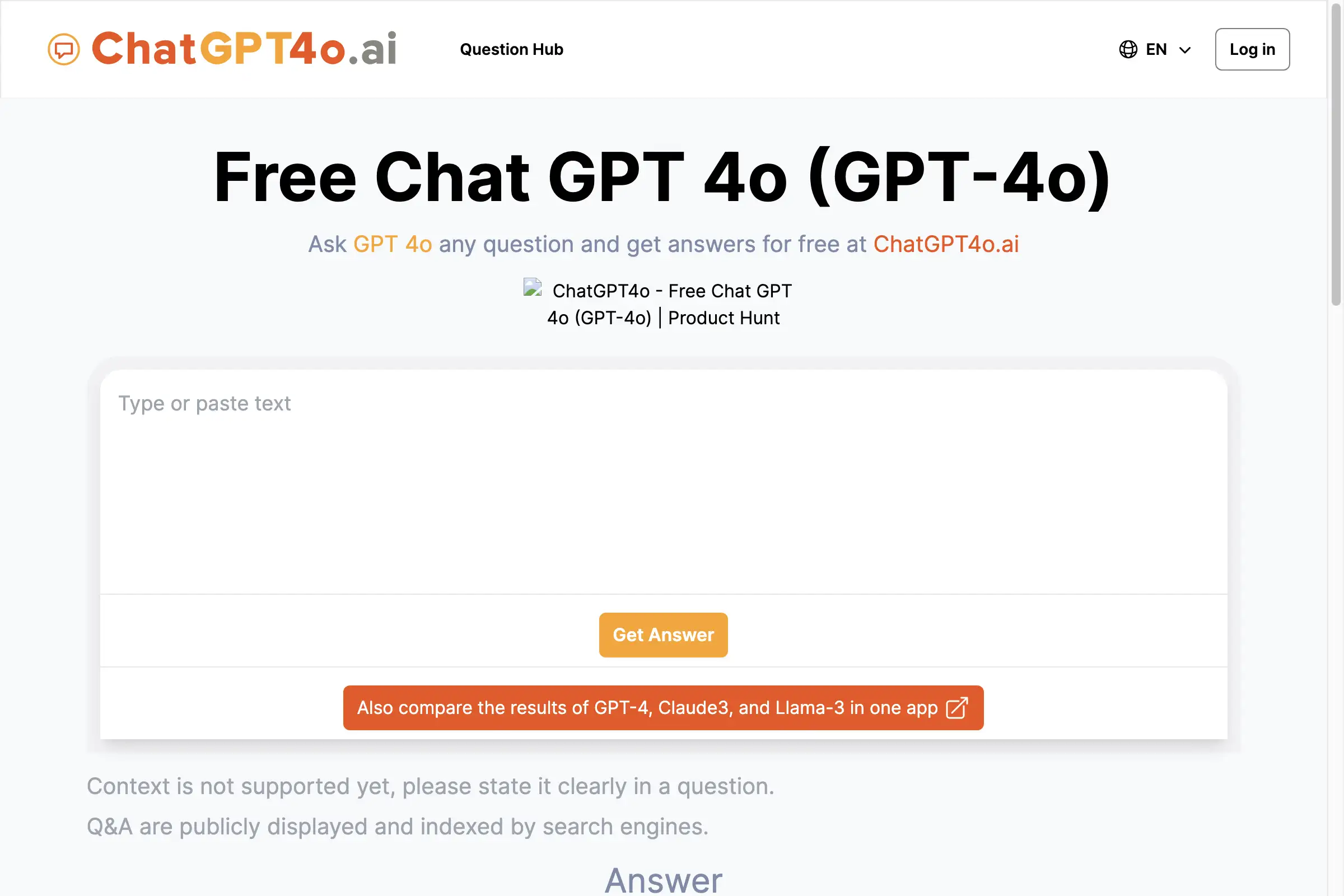 Free Chat GPT 4o, Chat With GPT-4o: ChatGPT4o.ai is an AI-powered chat platform that allows ...