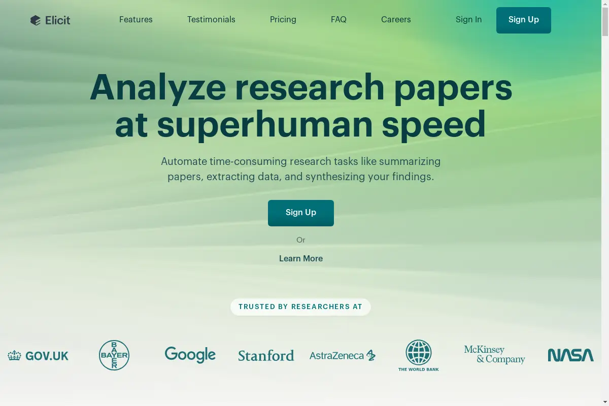 Elicit: Academic research - AI With Me