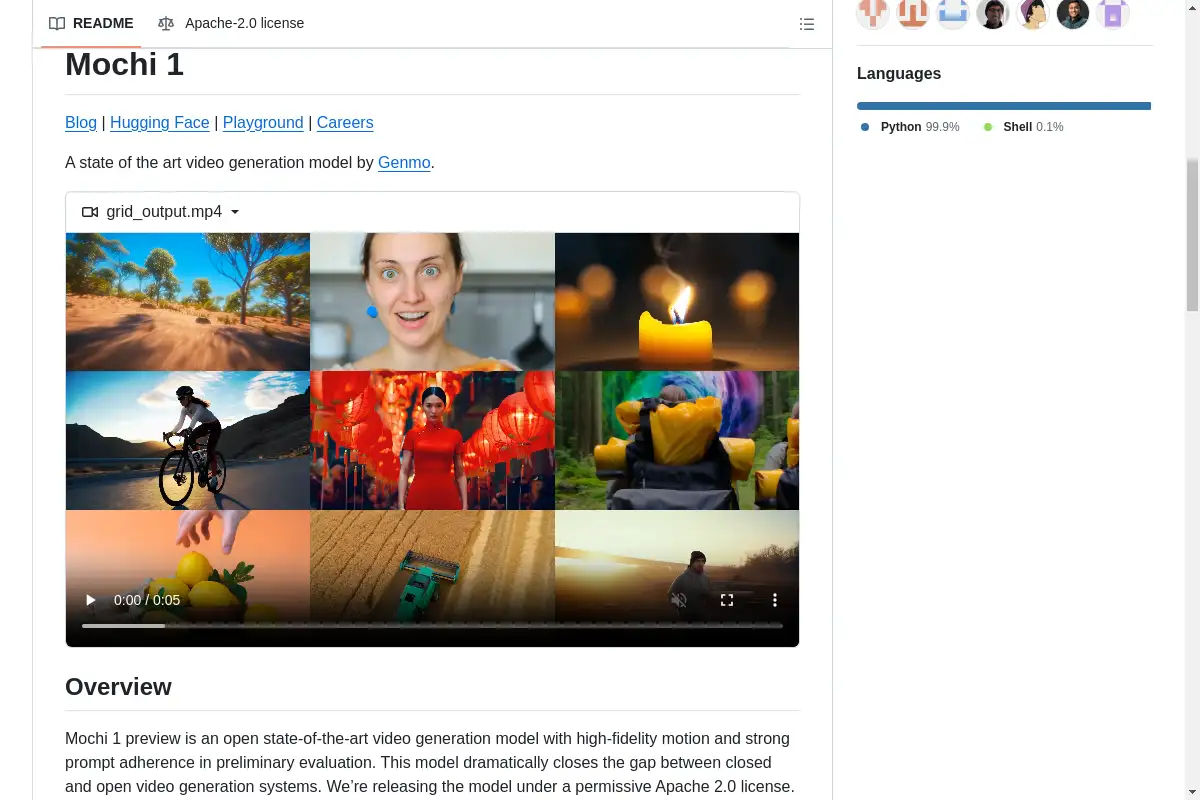 Mochi 1: Mochi 1：最佳开源视频生成模型。 - AI With Me