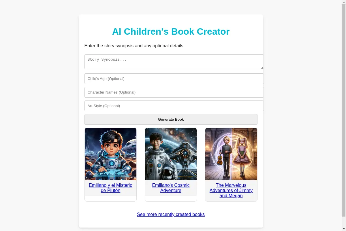 AI Children's Book Creator: Children's stories - AI With Me