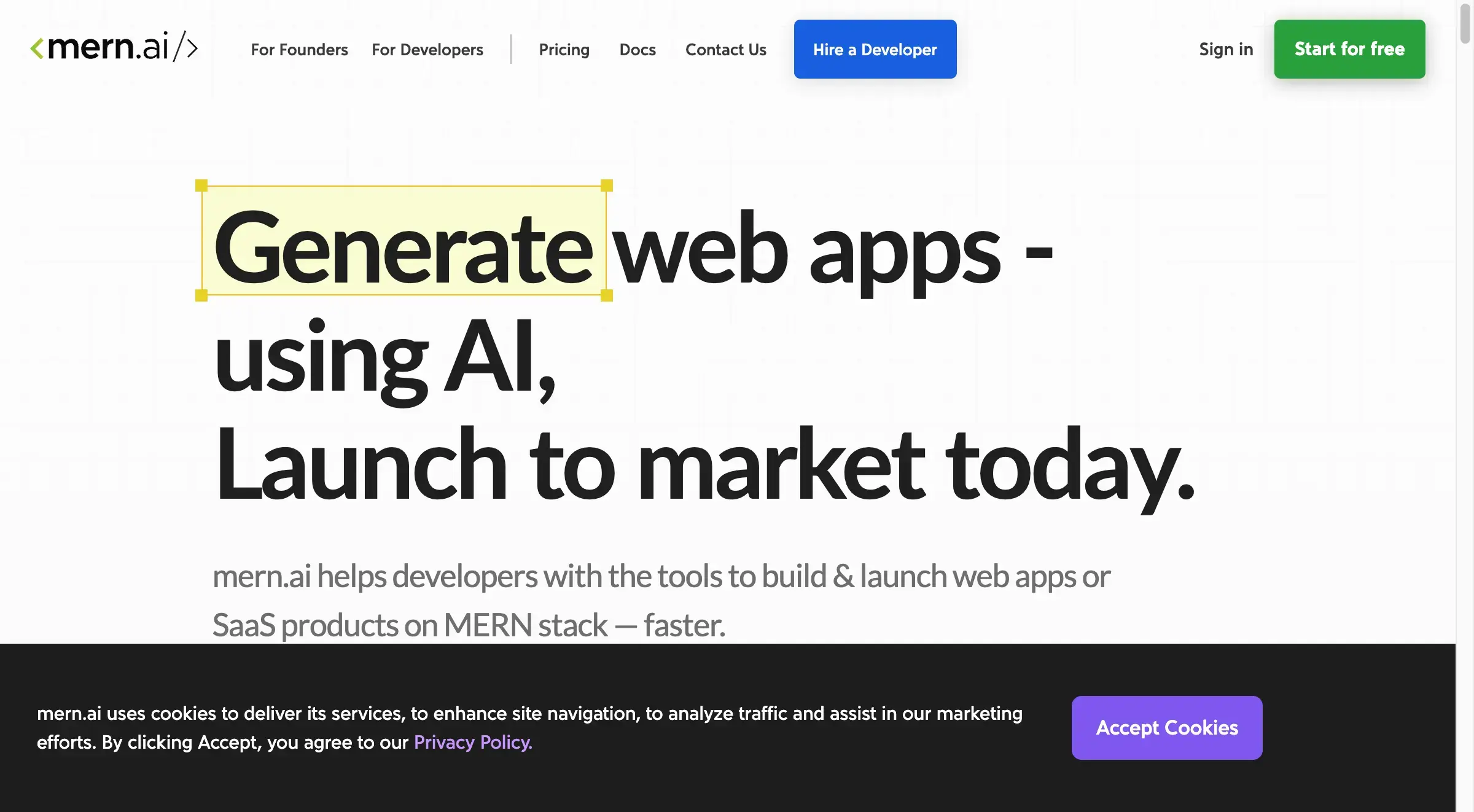 mern.ai: AI-powered full stack development. - AI With Me