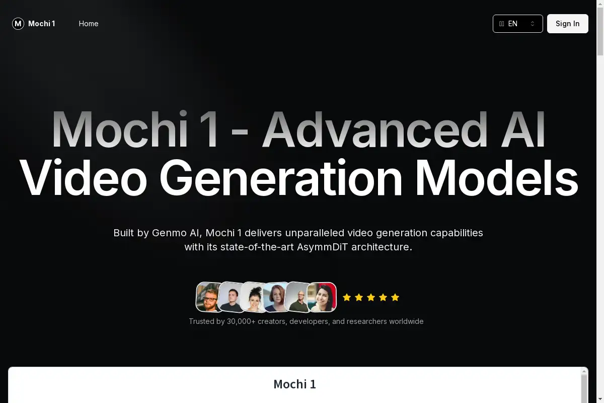 Mochi 1 AI Video Generator | by Genmo AI: Mochi 1 is a powerful AI video generator from Genmo AI ...