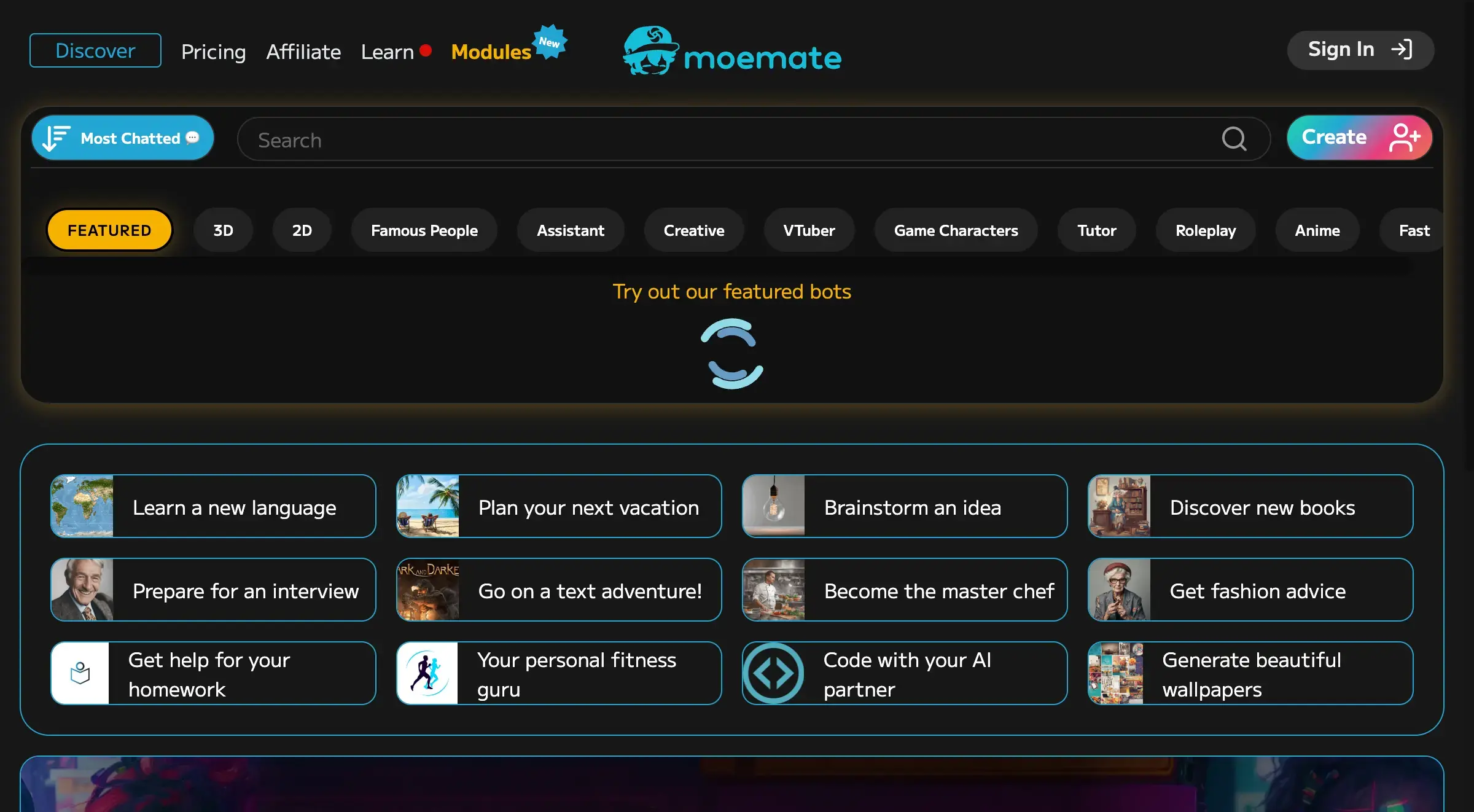 Moemate: Customizable AI studio with lifelike characters and spoken conversations. - AI With Me