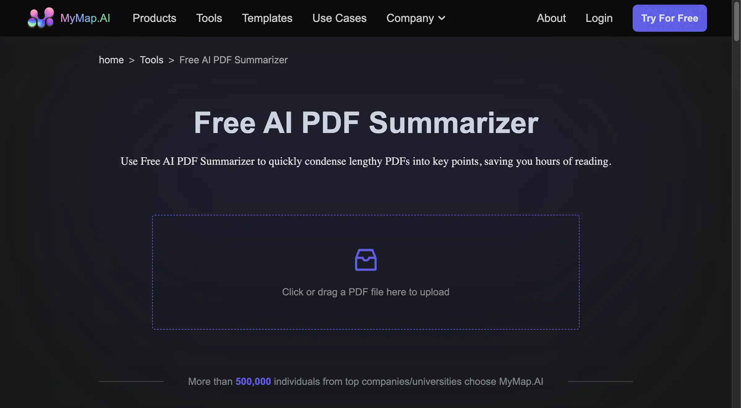 MyMap.AI PDF Summarizer: AI-powered tool to summarize and visualize PDF content. - AI With Me
