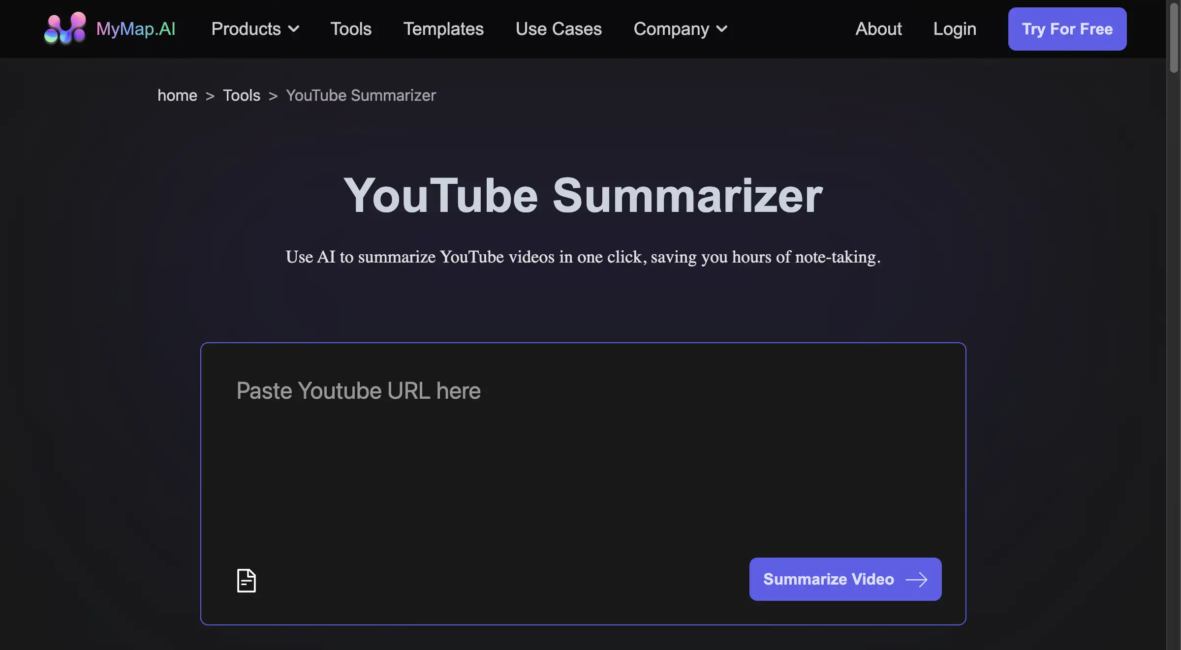 MyMap.AI YouTube Summarizer: AI-powered tool to summarize YouTube videos with ease. - AI With Me
