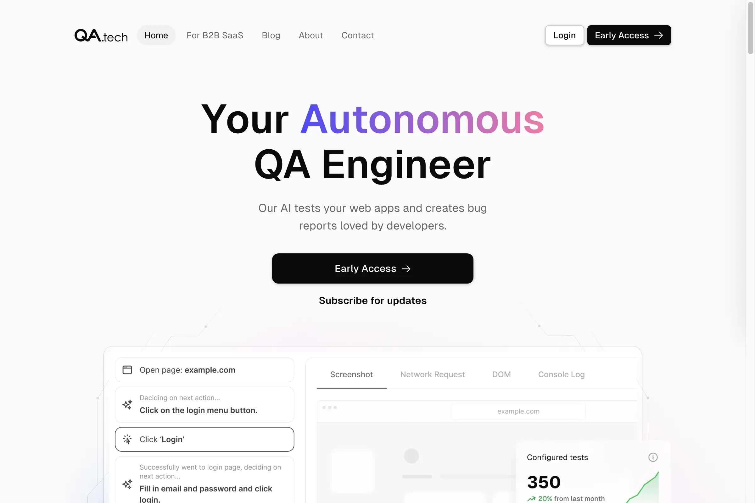 Qatech Qatech Is An Ai Powered Platform That Tests Web Applications And Generates Bug Reports