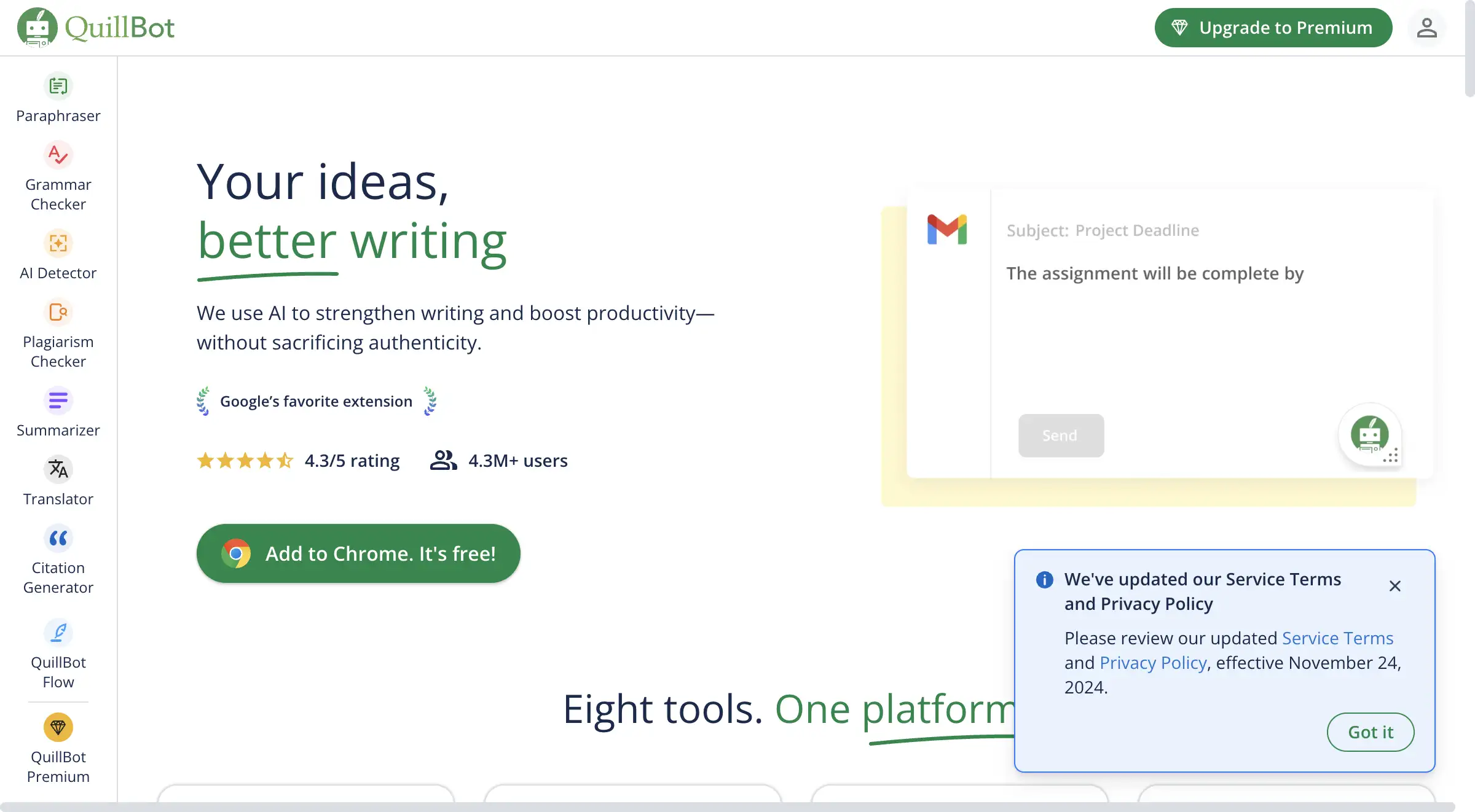QuillBot: QuillBot is a powerful online paraphrasing tool. - AI With Me