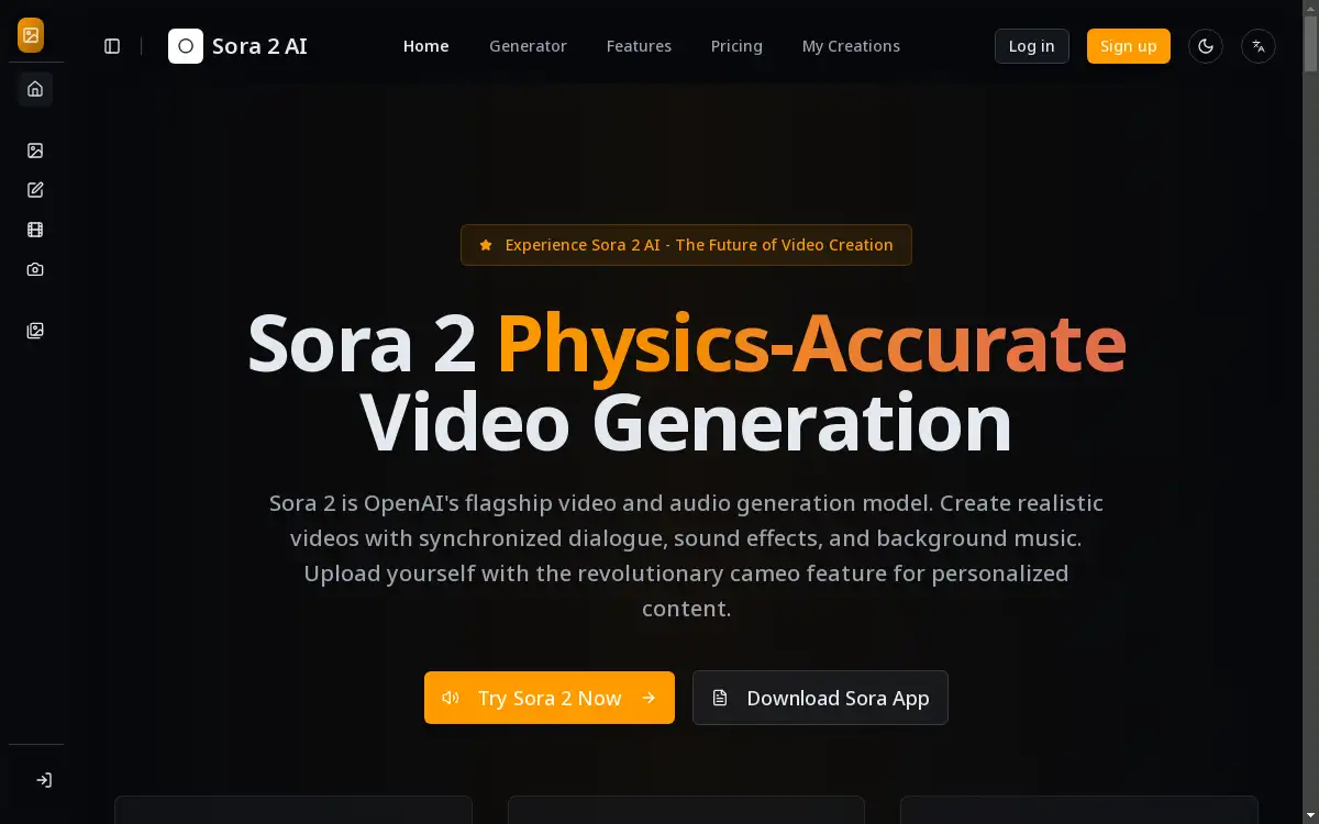 Sora 2: Sora 2 AI is a revolutionary video generation model that ...