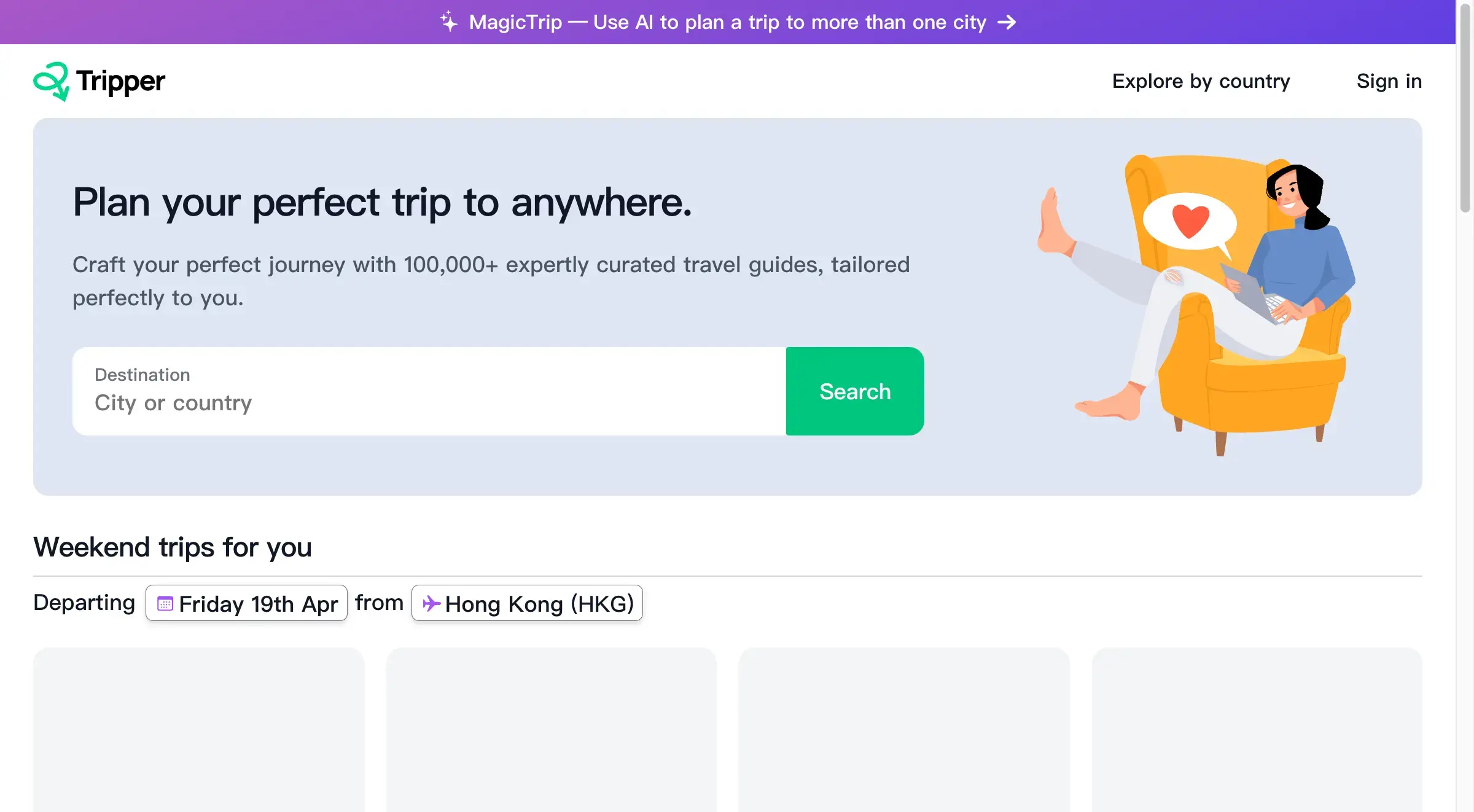 Tripper Guide: Discover and plan your perfect trip with personalized travel guides and AI trip ...
