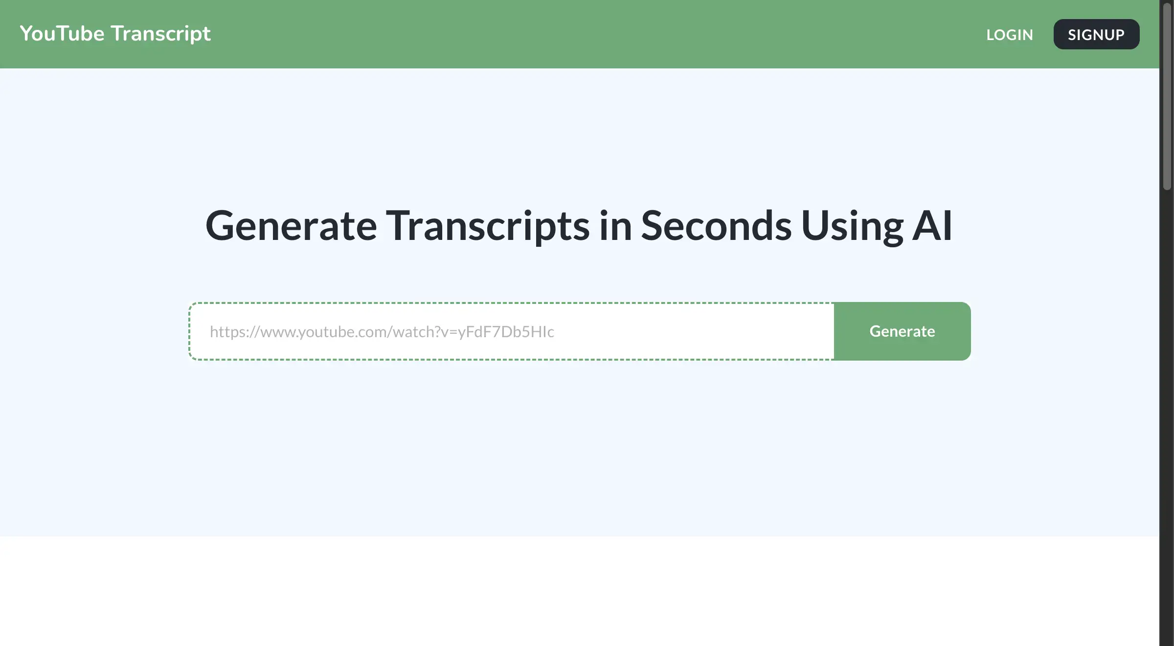 YouTube Transcript: AI-powered tool to generate video transcripts in seconds. - AI With Me